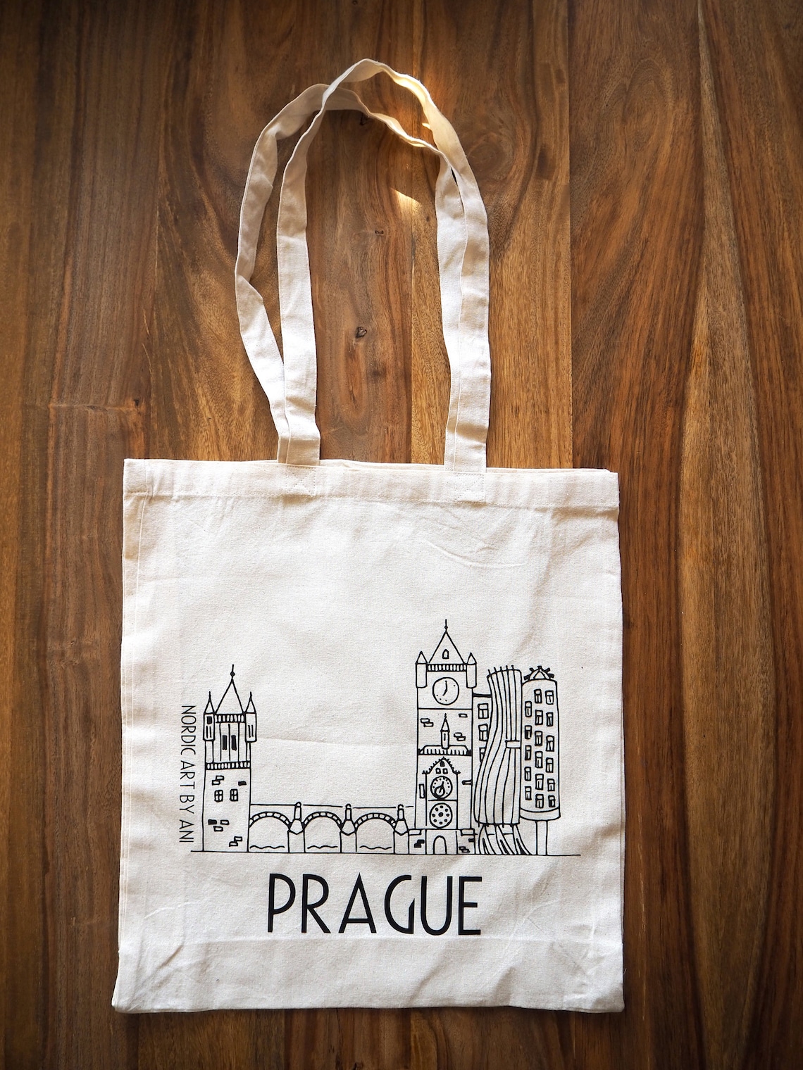 Tote bag Prague Czech | Etsy