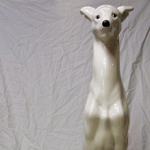 Vintage Italian Ceramic Whippet Greyhound Dog Sculpture - 28" - Etsy