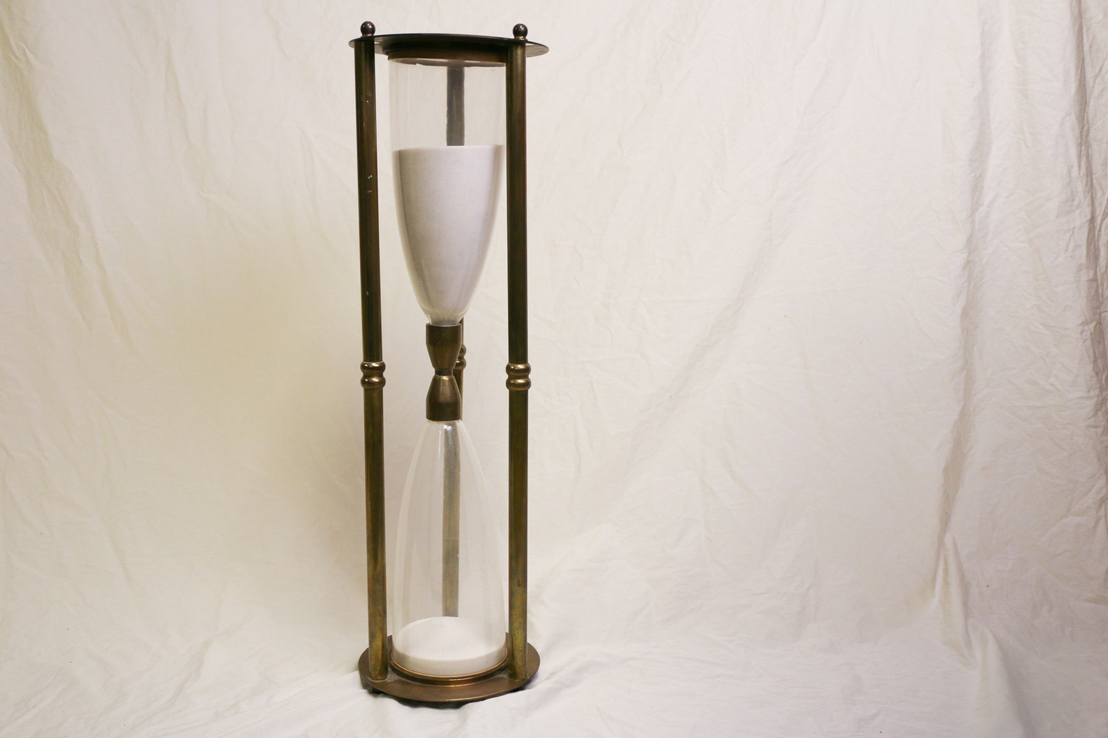 Vintage Brass Hourglass Two Feet Tall Etsy