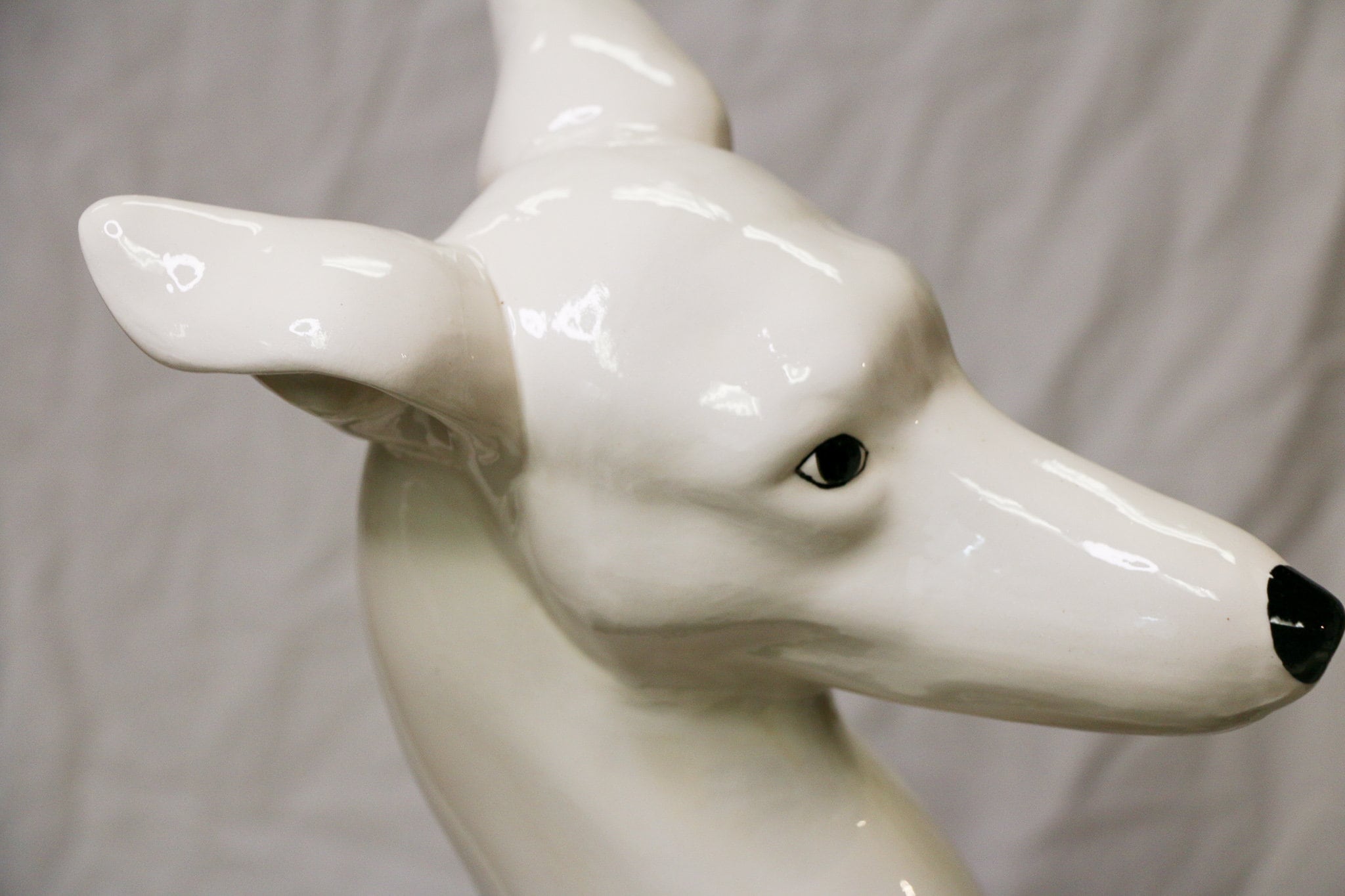 Vintage Italian Ceramic Whippet Greyhound Dog Sculpture - 28" - Etsy