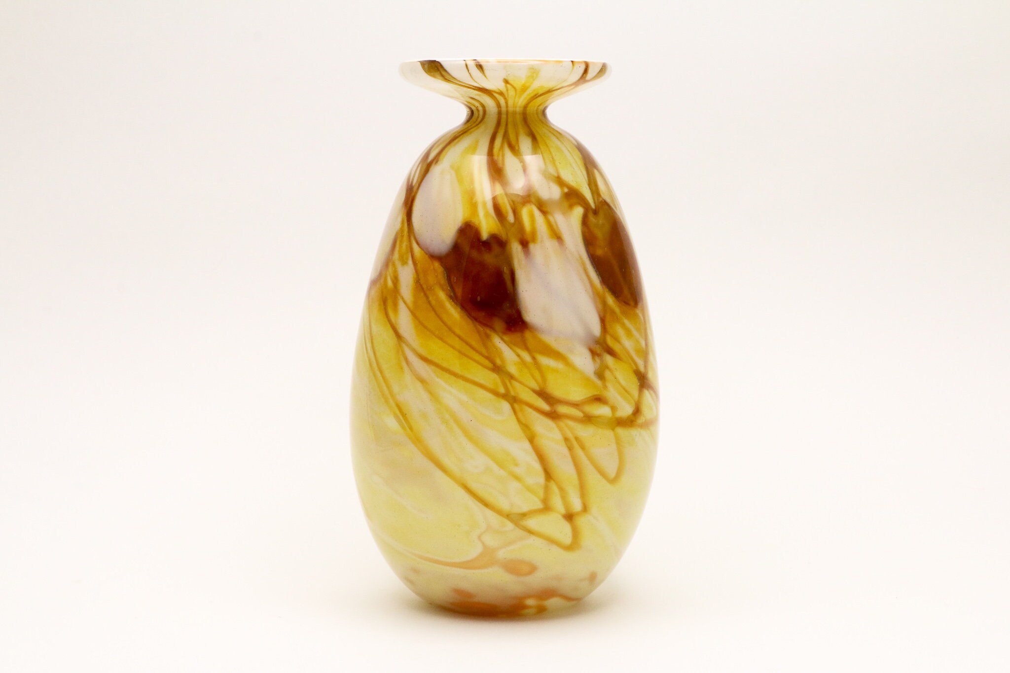 Early Mary Angus Art Glass Vase Signed & Dated 1977 White - Etsy