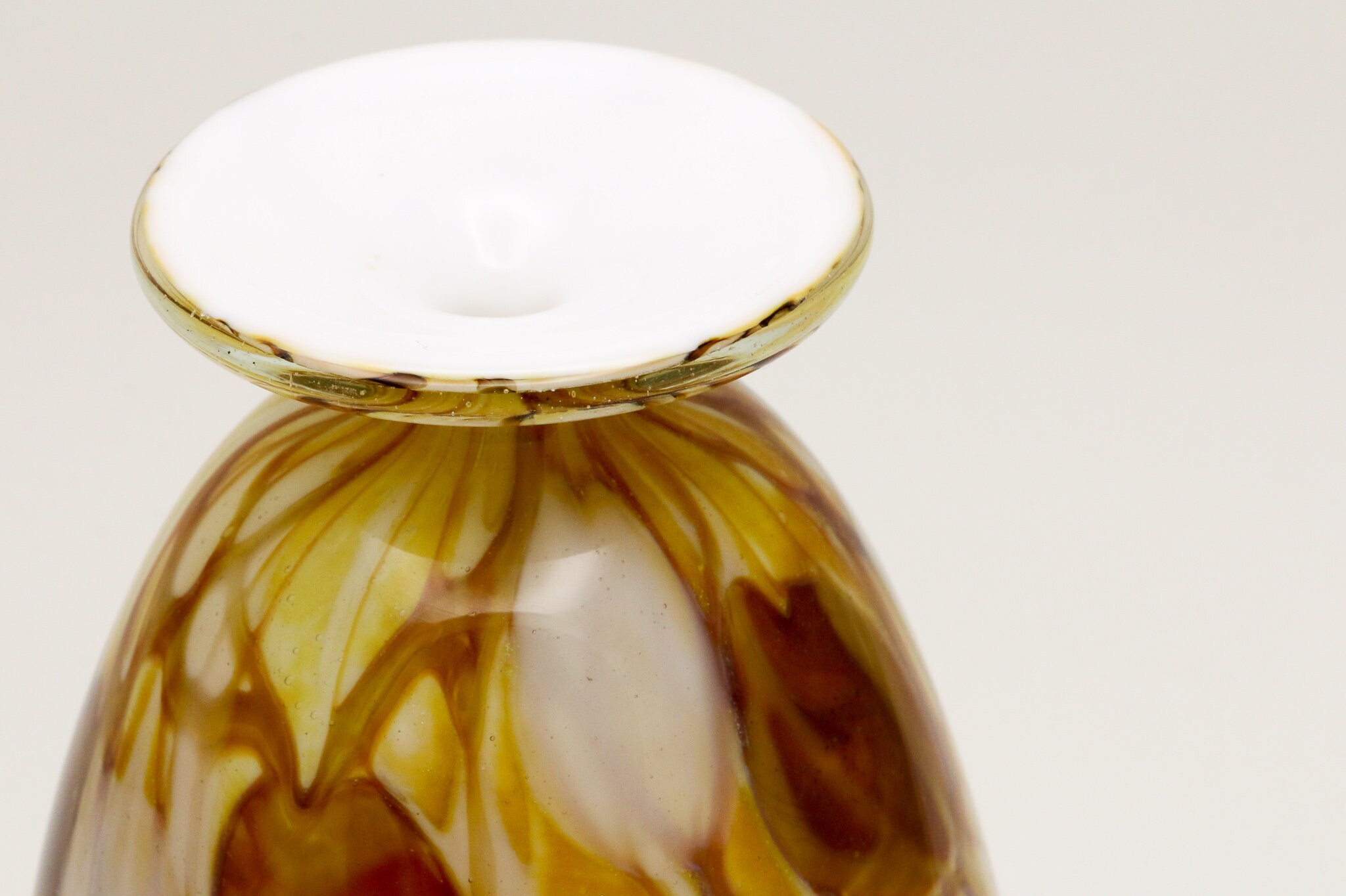 Early Mary Angus Art Glass Vase Signed & Dated 1977 White - Etsy