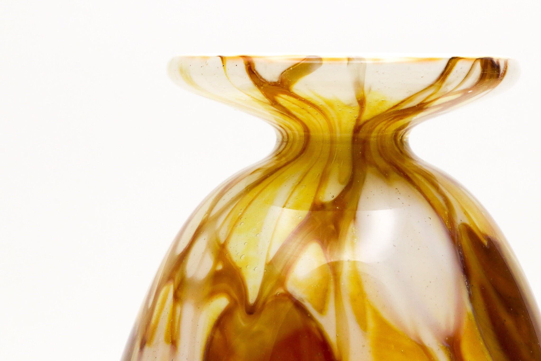 Early Mary Angus Art Glass Vase Signed & Dated 1977 White - Etsy