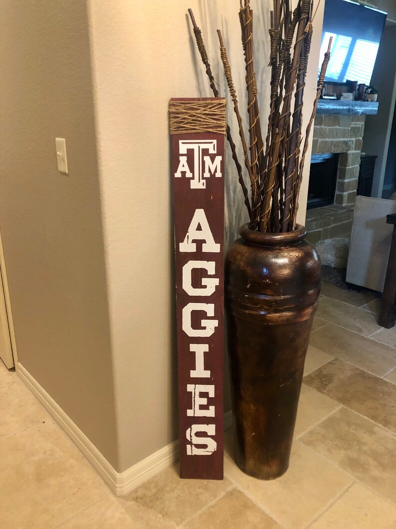 Texas A&M Aggies Sign Aggie welcome sign Aggie porch sign | Etsy