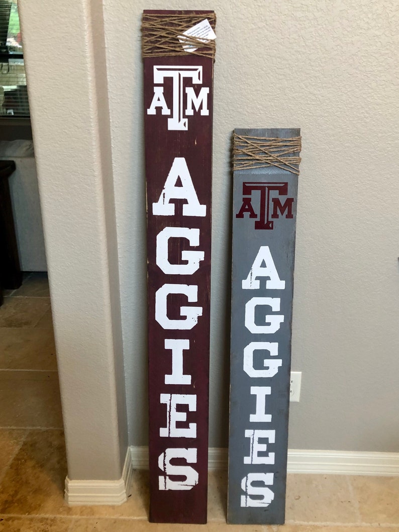 Texas A&M Aggies Sign Aggie welcome sign Aggie porch sign | Etsy