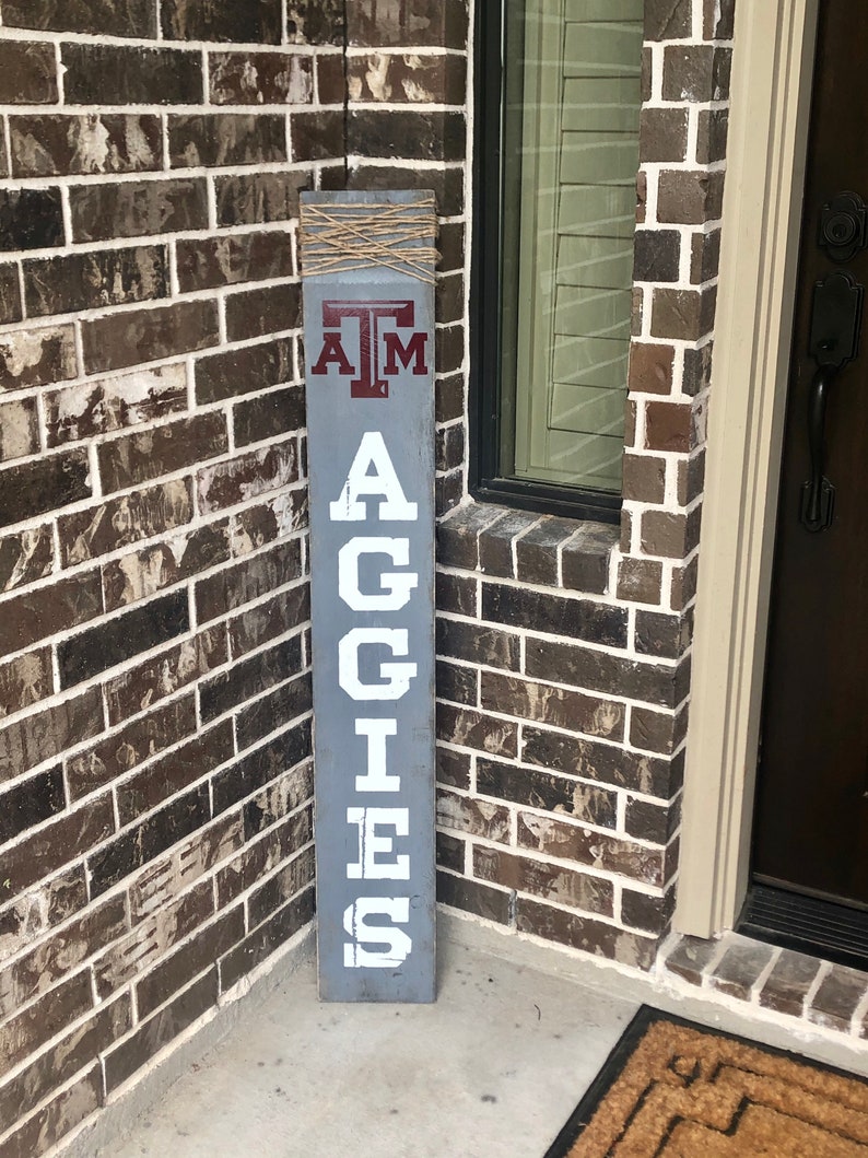Texas A&M Aggies Sign Aggie welcome sign Aggie porch sign | Etsy