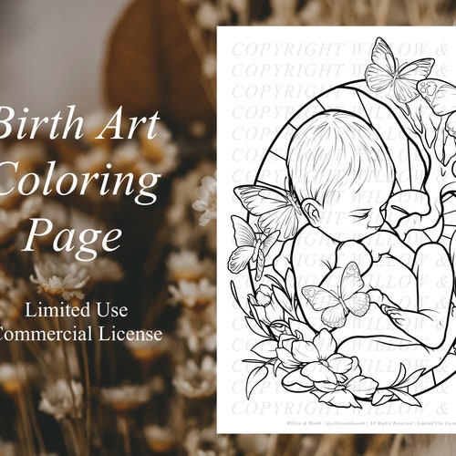 Breastfeeding Coloring Page DIGITAL DOWNLOAD Birth Art - Etsy