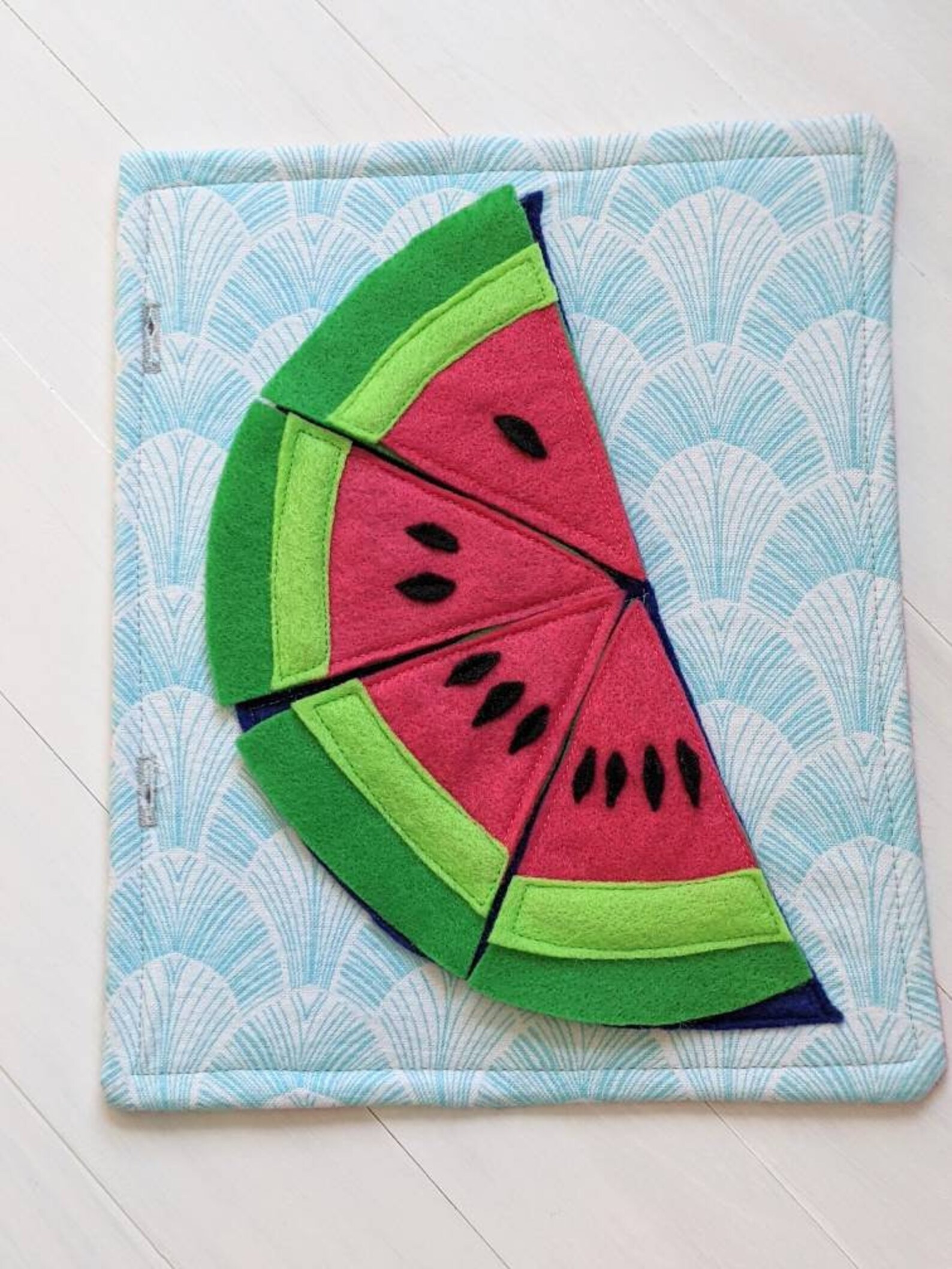 Watermelon Counting Quiet Book/busy Book Page - Etsy