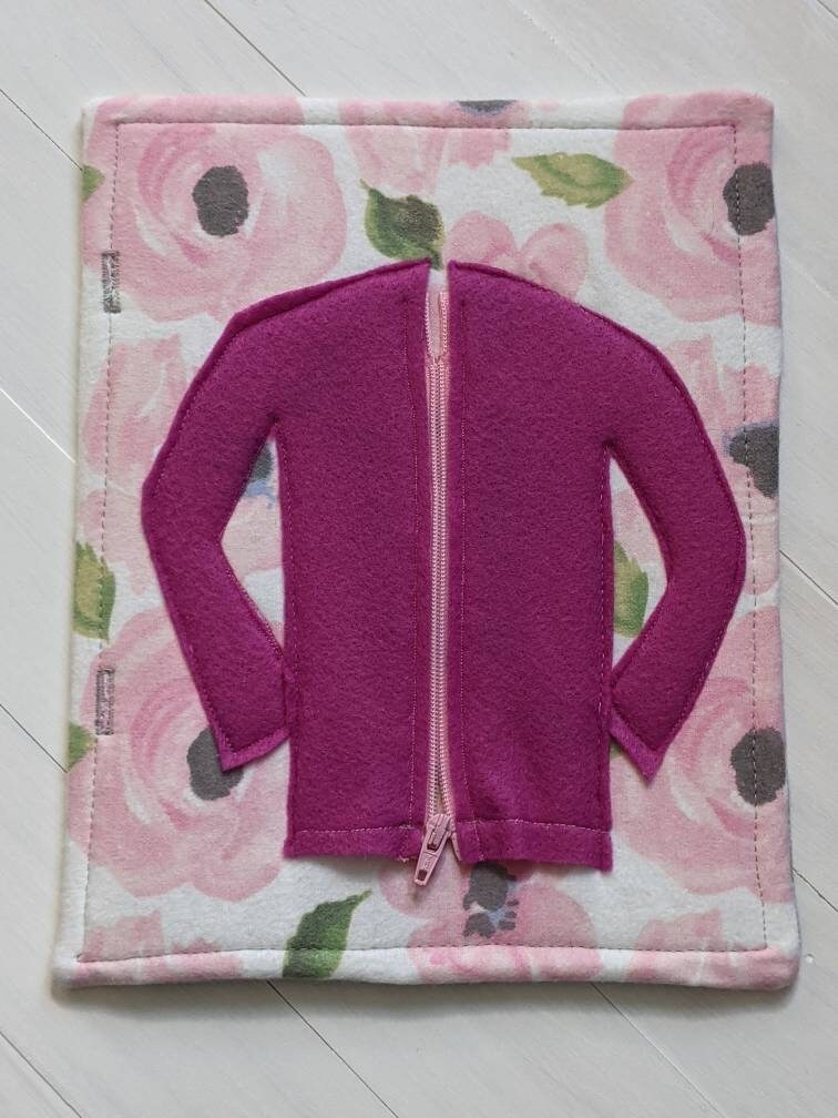 Learn to Zip Quiet Book/busy Book Page - Etsy