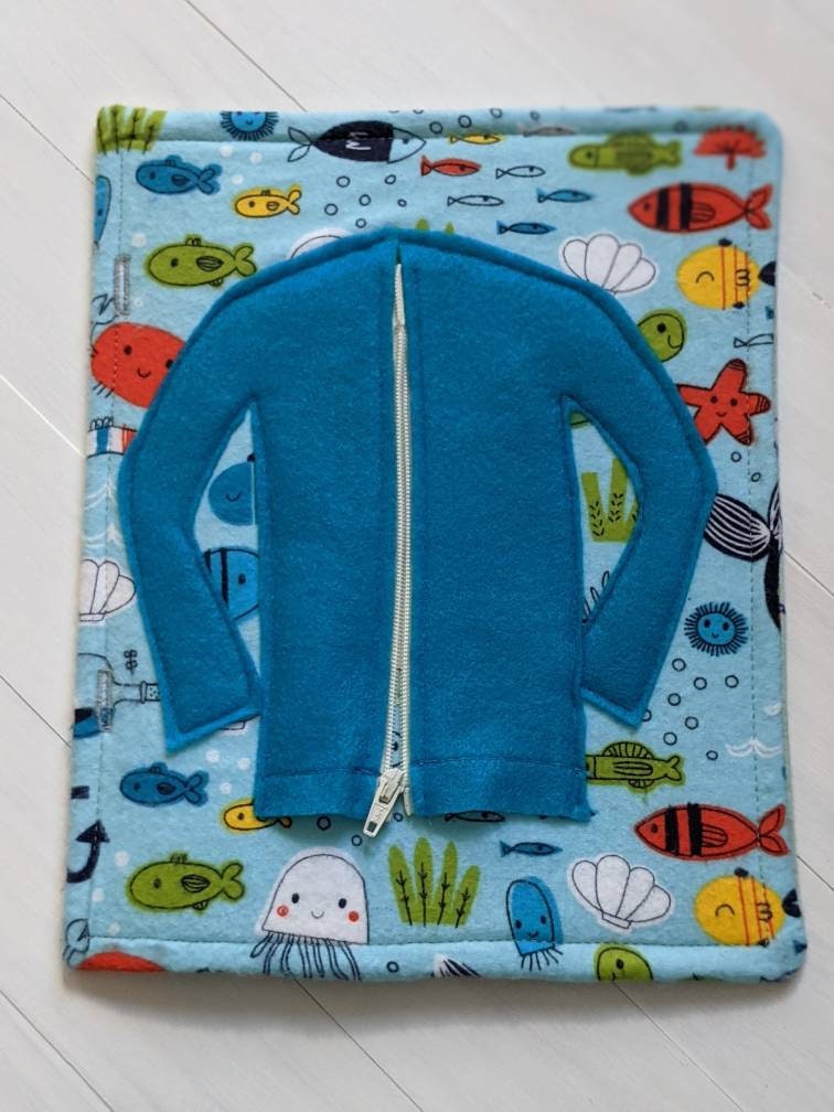 Learn to Zip Quiet Book/busy Book Page - Etsy