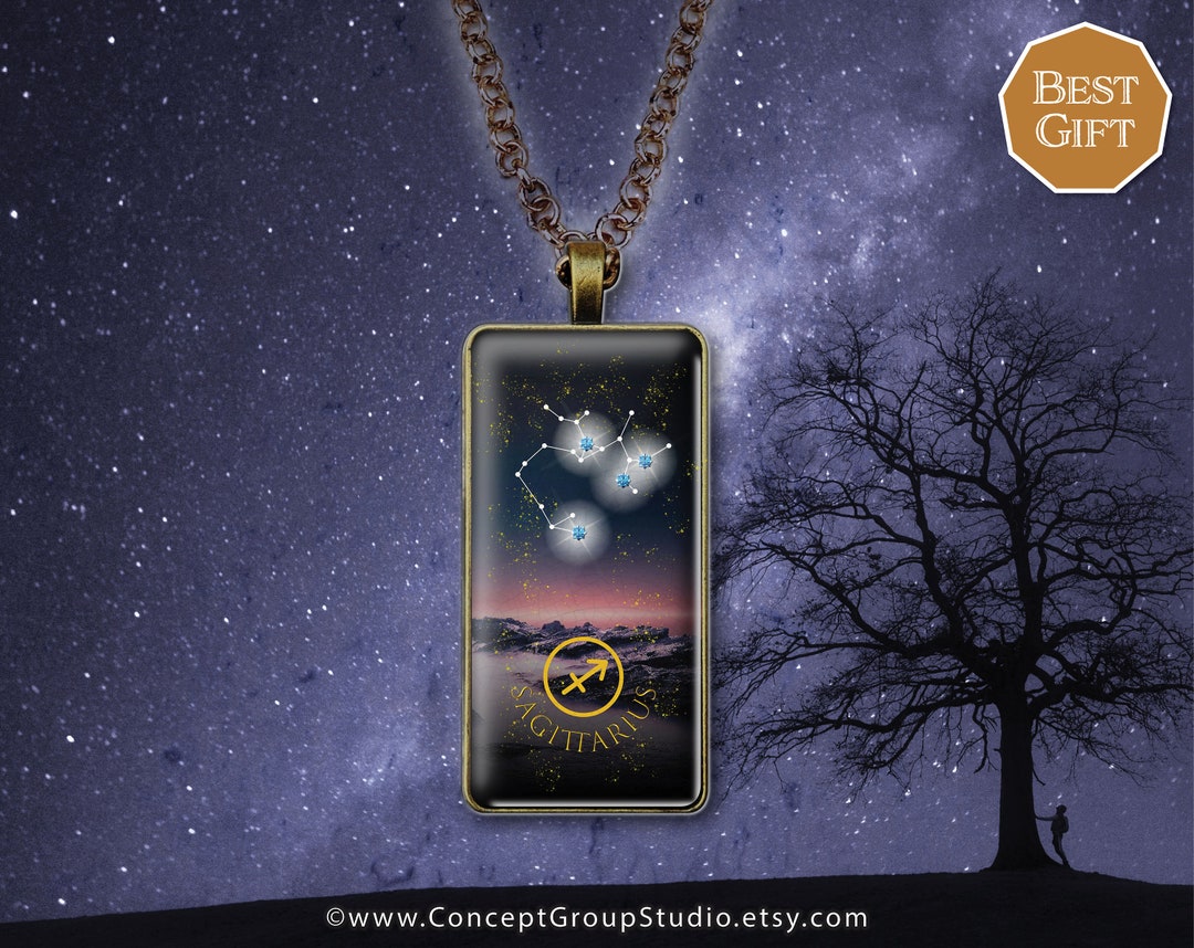 Boogschutter Zodiac Hanger Star Sign Hanger Glazen Cabochon - Etsy ...