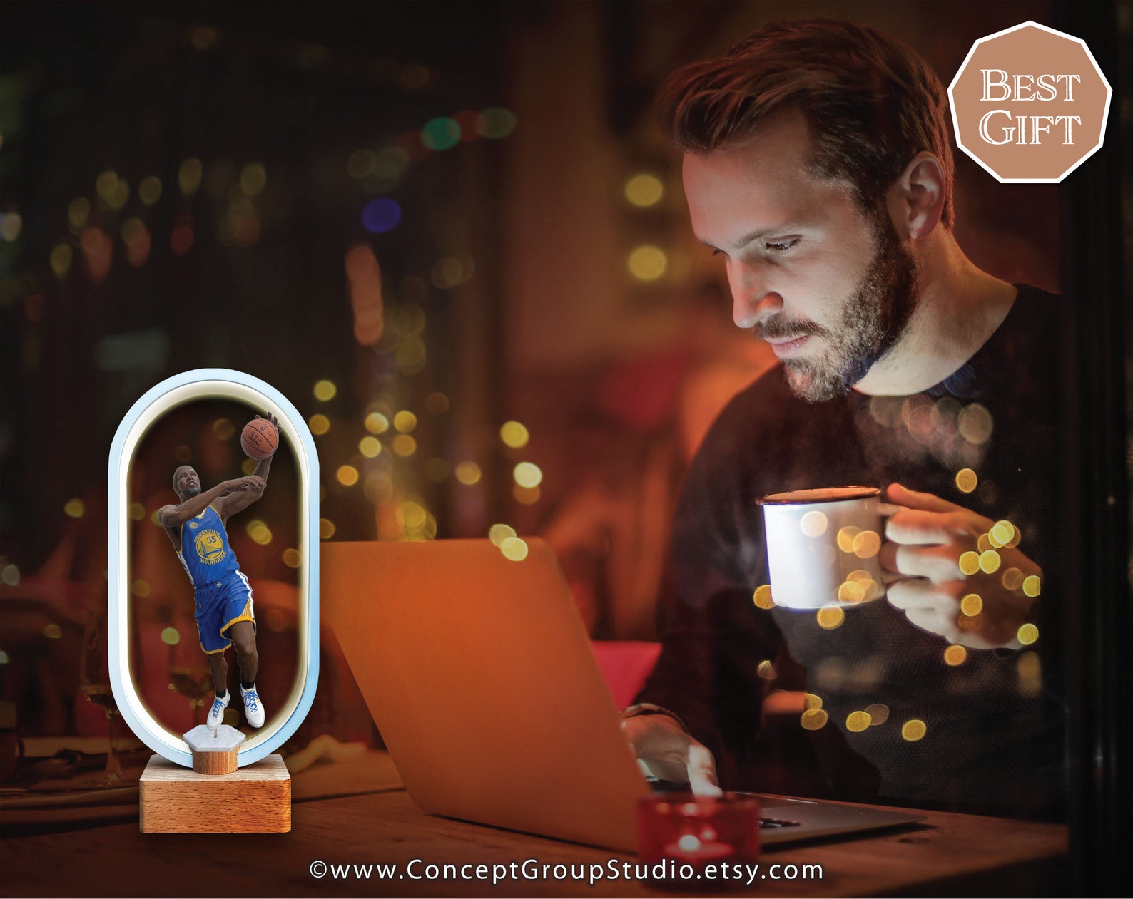 Sports Table Lamp 9 Warriors Basketball Star Figurine - Etsy