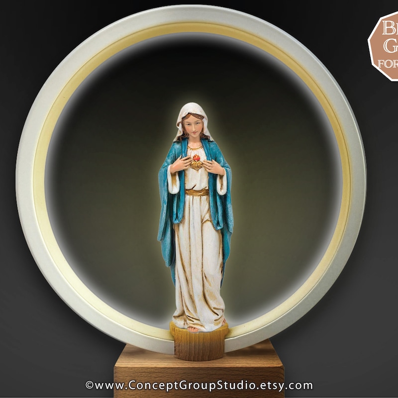 Virgin Mary Led Lamp - Etsy