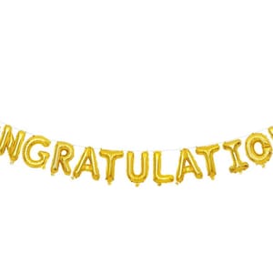 Congratulations Balloon Set. 16 per Letter. Gold, Confetti Balloons. - Etsy