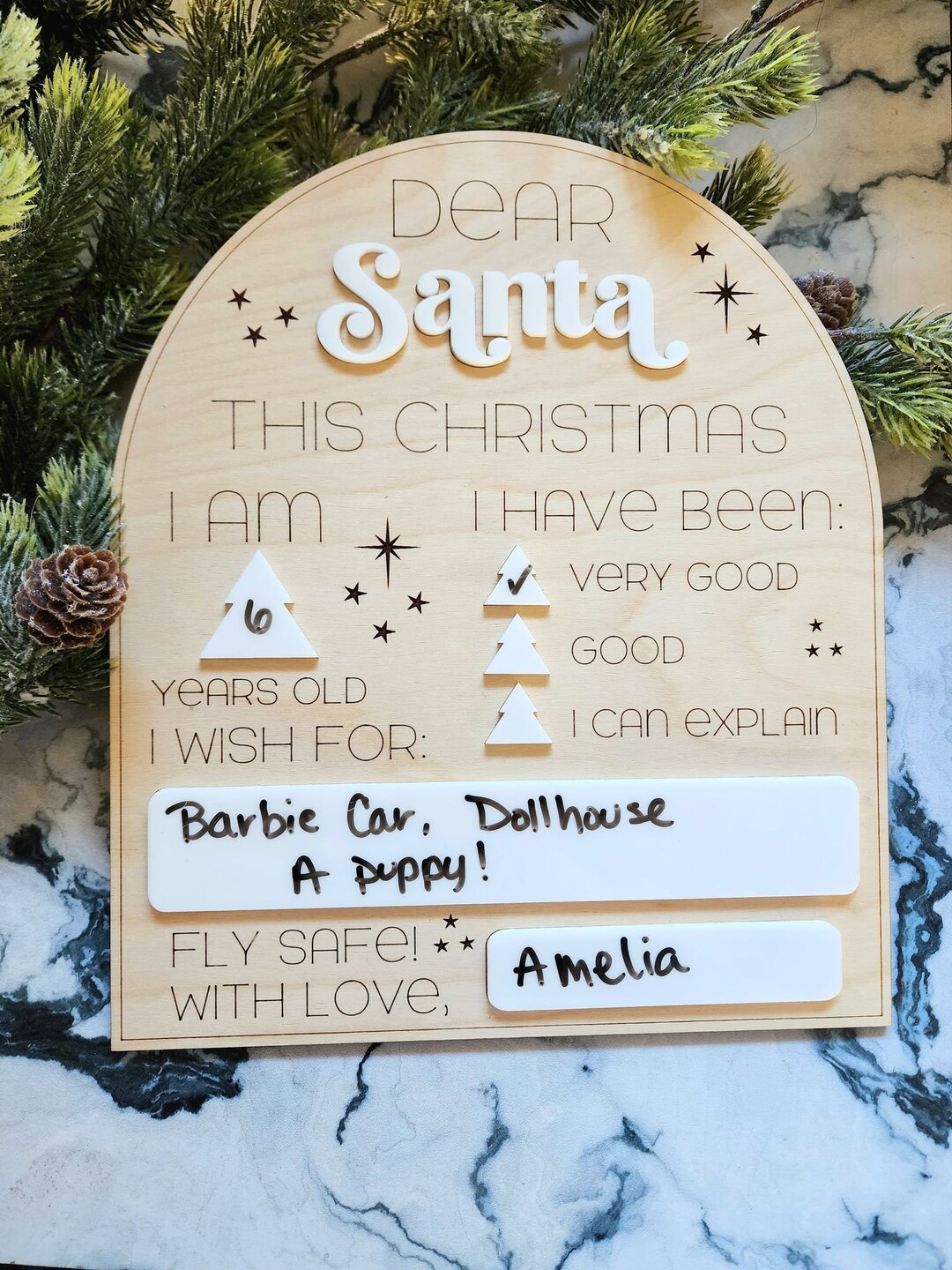 DIGITAL FILE ONLY!!! Reusable Santa Letter | Dear Santa Letter | Wood ...