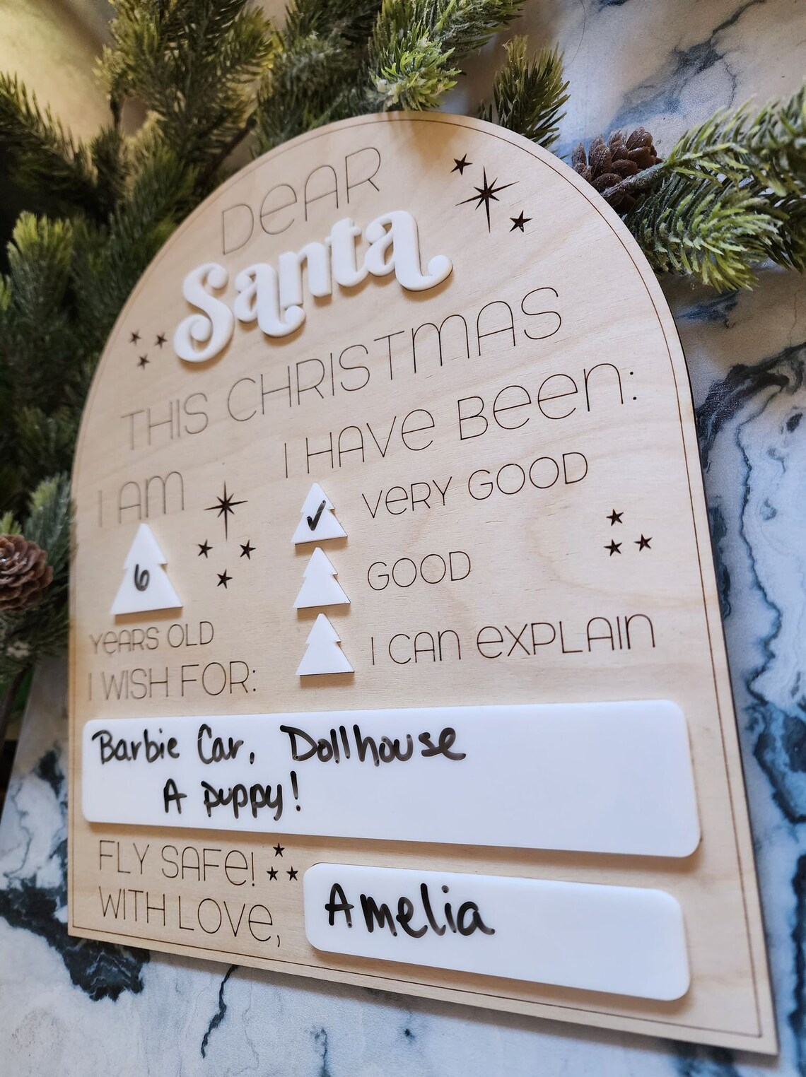 DIGITAL FILE ONLY!!! Reusable Santa Letter | Dear Santa Letter | Wood ...