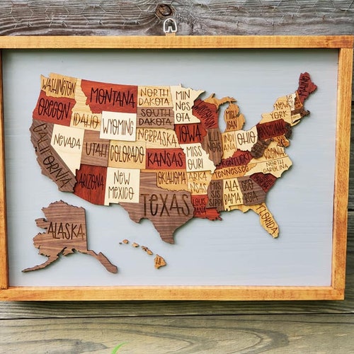 USA Map Travel Svg File United States Adventure Tracking - Etsy