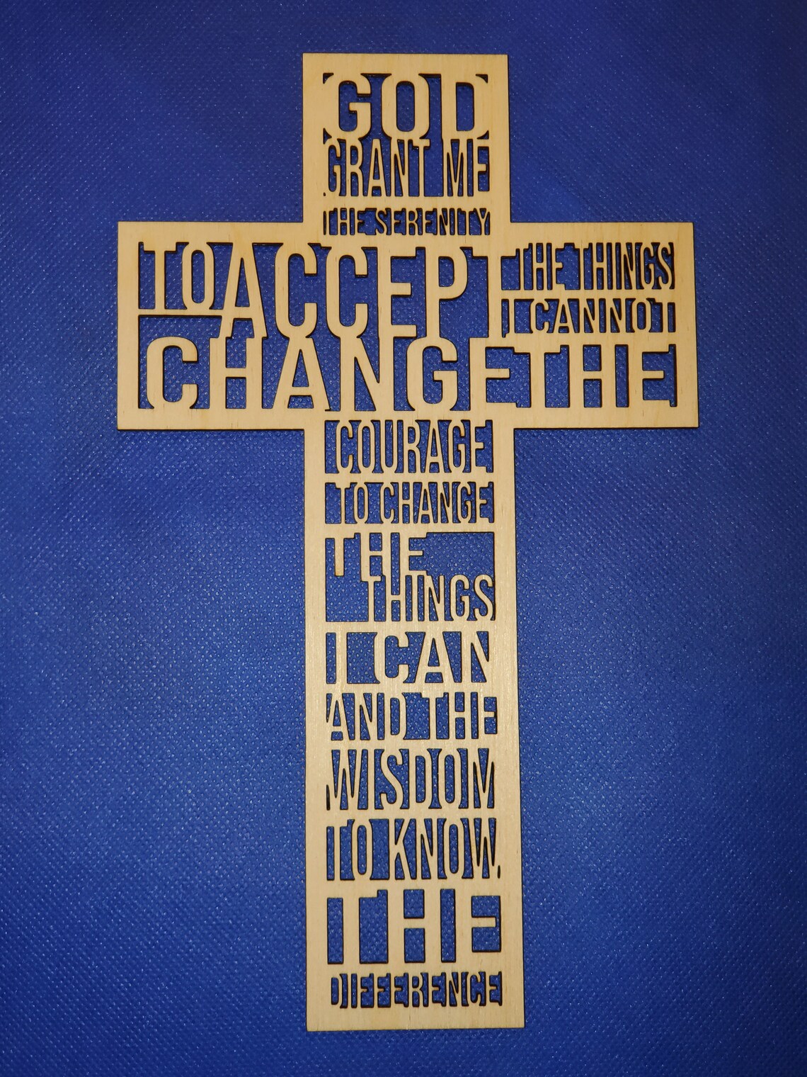 Serenity Prayer Cross Cut File SVG - Etsy