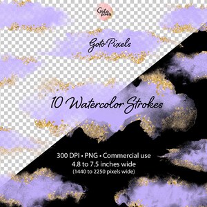 Purple Watercolor Brush Strokes,purple Watercolor Clipart,splash ...