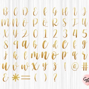 Gold Alphabet Clipart, Gold Font Clipart, Gold Foil Alphabet, Gold ...