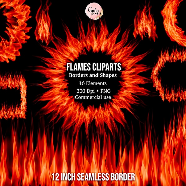 Red Flame Clip Art - Etsy