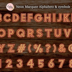 Neon Marquee Light Digital Alphabet, Neon Marquee Lights Alphabet ...