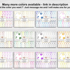 Unicorn Polka Dots Digital Paper, Seamless Repeat Patterns, Confetti ...