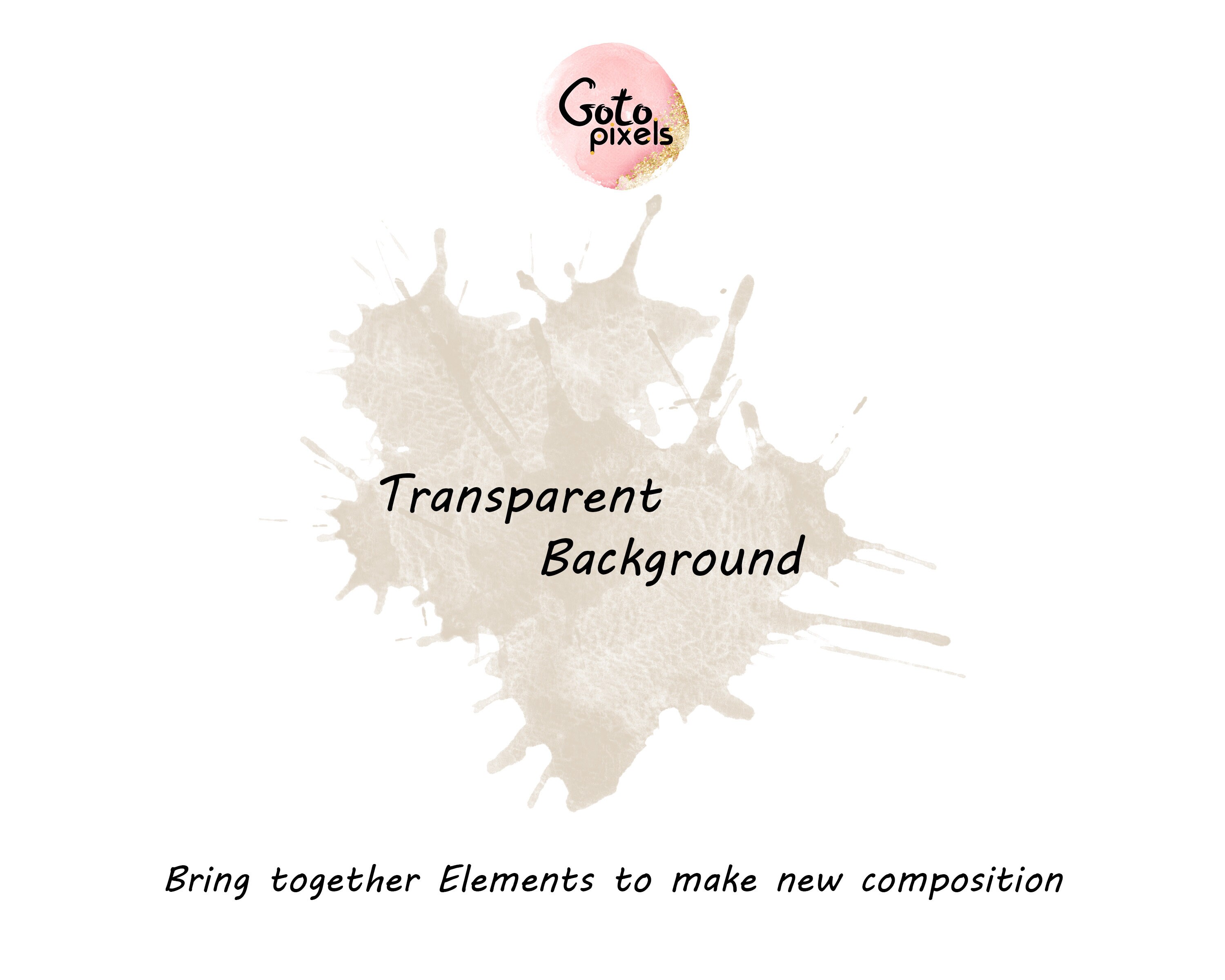 Greige Watercolor Splatter clipart Splashes and Splotches | Etsy