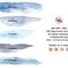 Blue Watercolor Brush Strokes Clipart, Blue and Gold Watercolor Strokes ...