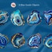 Blue Geode Slices Clipart, Agate Slice Clipart, Stone Slice Clipart ...