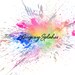 Rainbow Watercolor Glitter Clipart Splashes and Splotches - Etsy