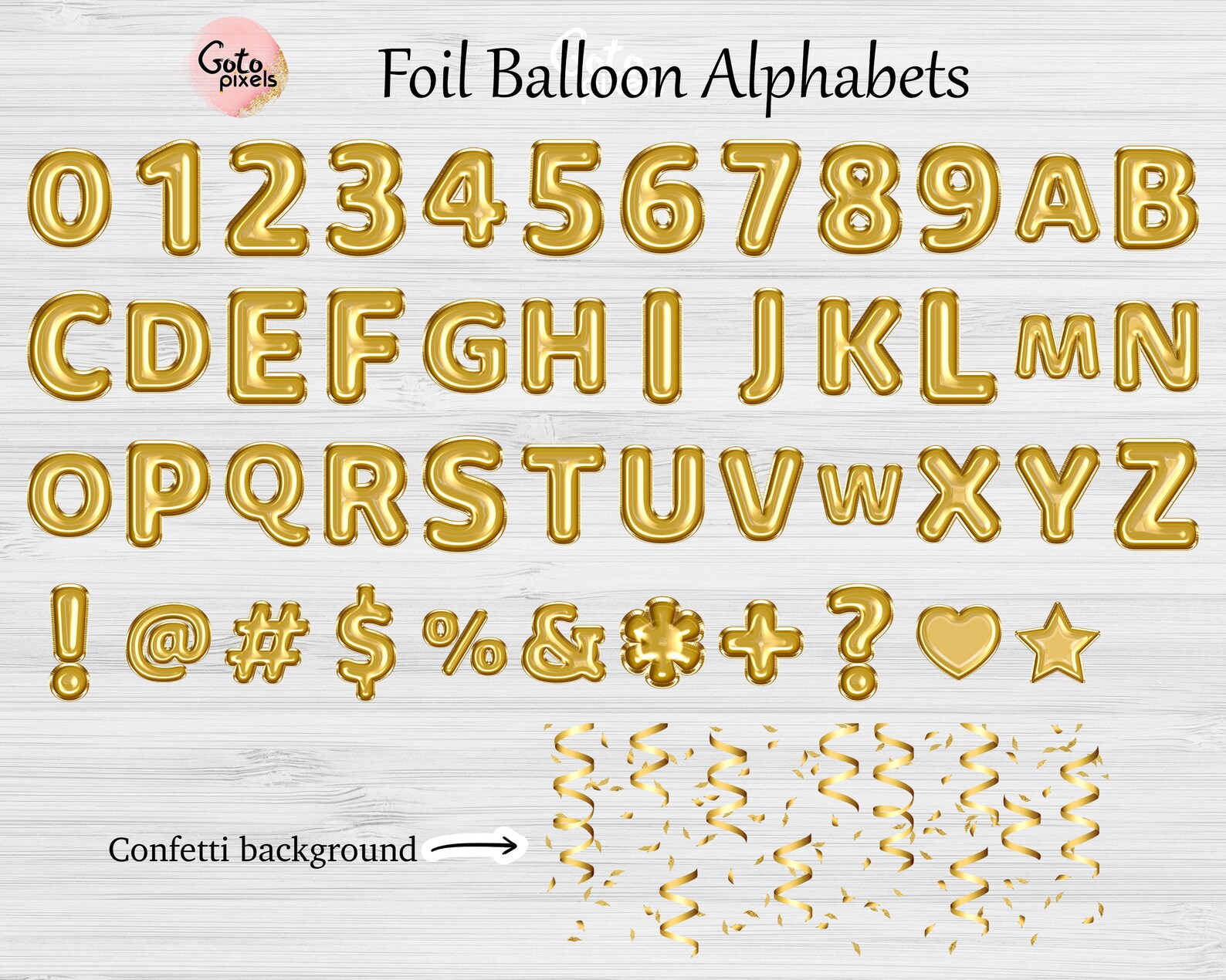 Gold Foil Balloon Alphabet Clip Art Digital Instant Download - Etsy ...