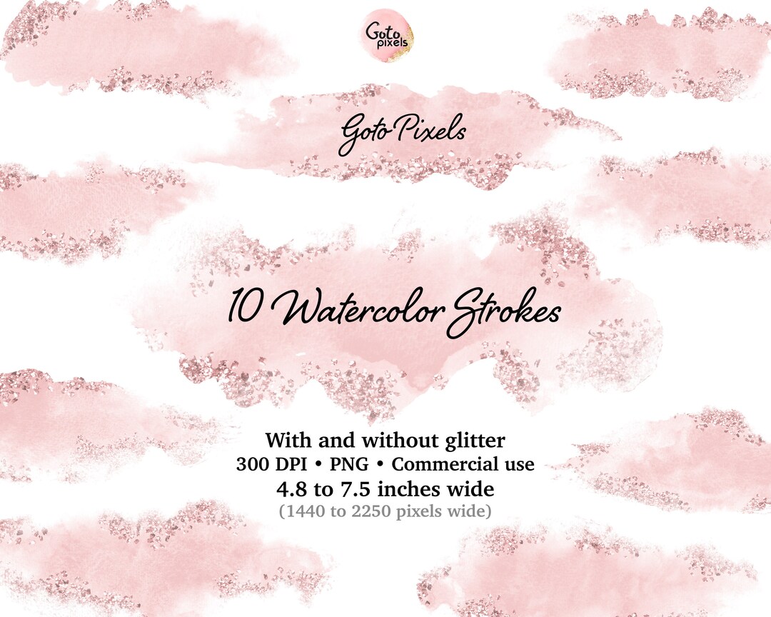 Pink Watercolor Brush Strokes, Pink Watercolor Clipart, Splash Clipart ...