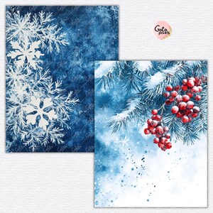 Christmas Invitation Backgrounds: Winter Wedding Digital Paper ...