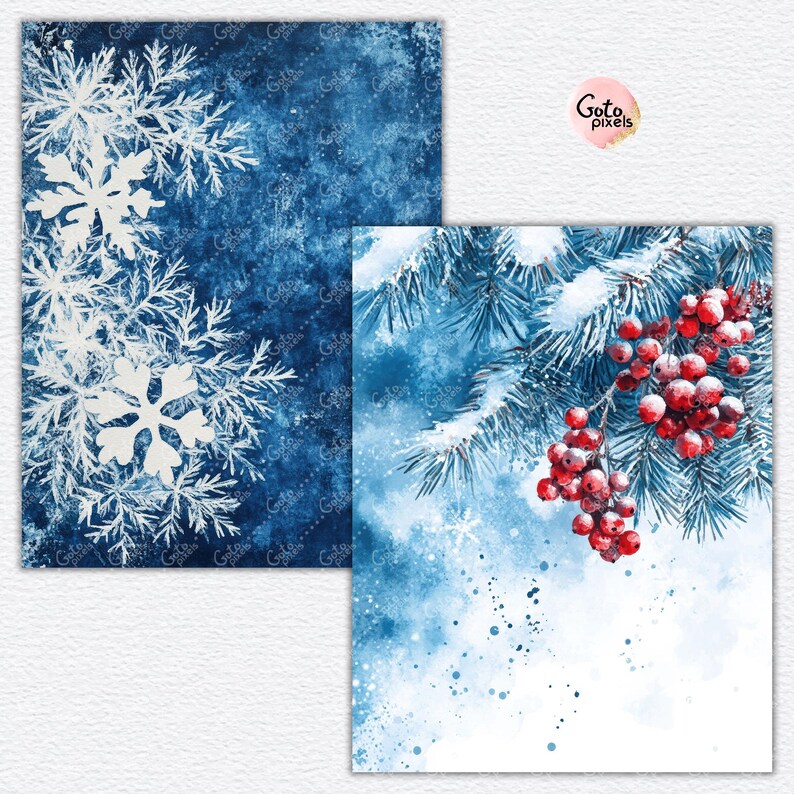 Christmas Invitation Backgrounds: Winter Wedding Digital Paper ...