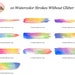 Rainbow Watercolor Brush Strokes Rainbow Watercolor Clipart - Etsy