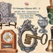 55 Old Things Clip Art - Vintage Antique Objects and Overlays in Png ...