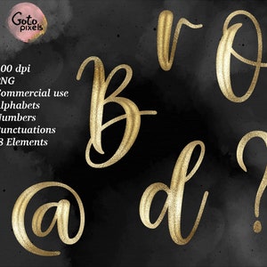 Gold Alphabet Clipart, Gold Font Clipart, Gold Foil Alphabet, Gold ...