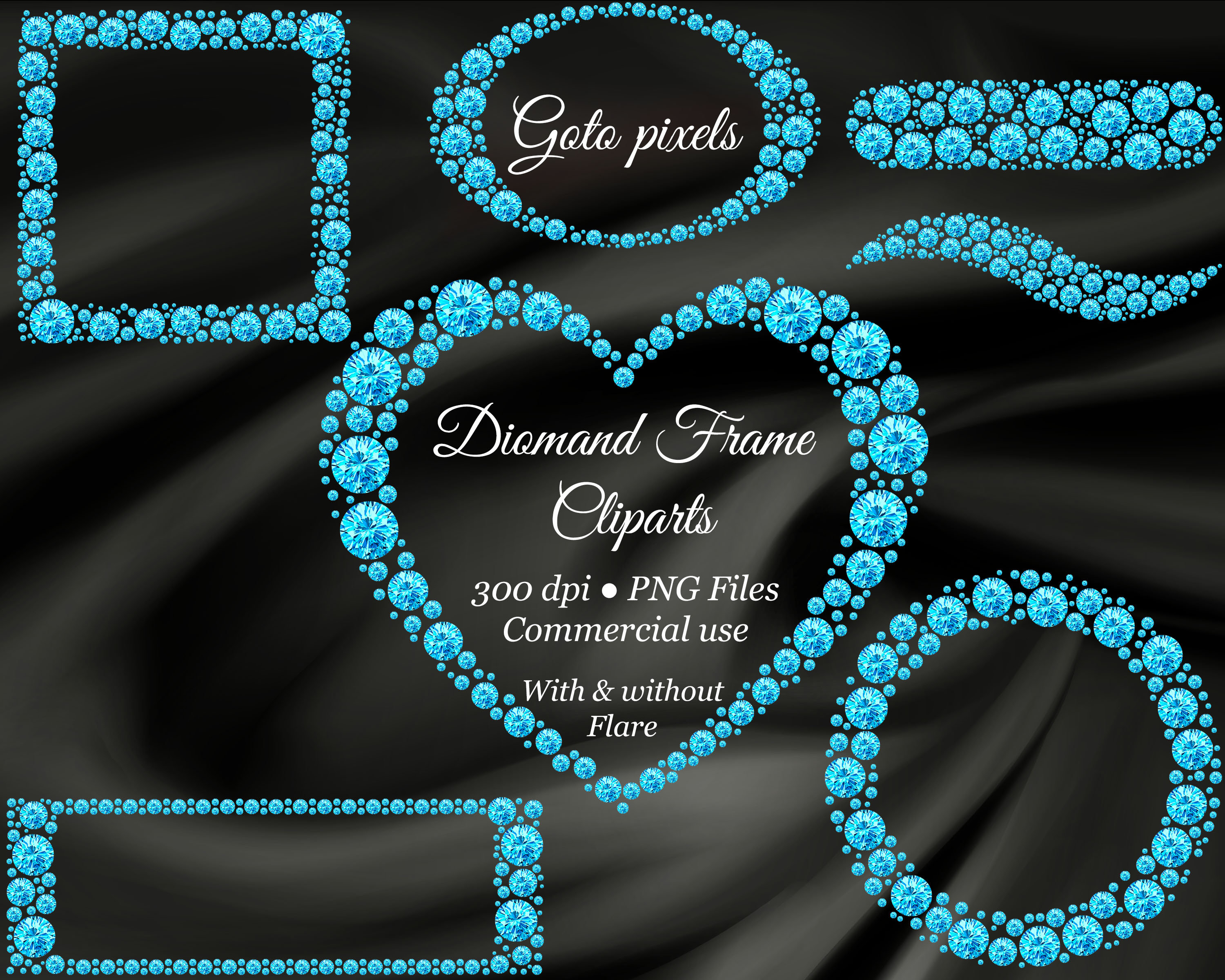 Blue Square Frame Clipart