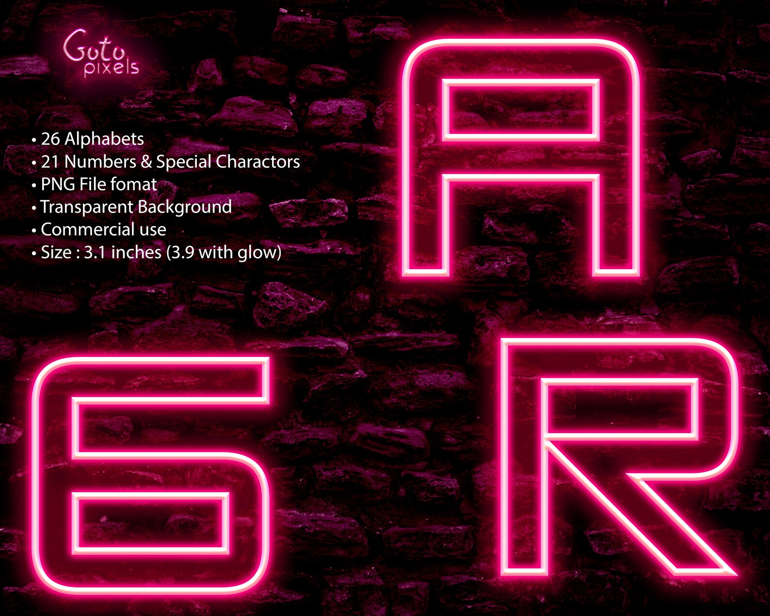 Pink Neon Alphabet Clipart, Neon Letters Clipart, Digital Neon Font ...