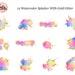Rainbow Watercolor Splatter Clipart, Splashes and Splotches Clip Art ...