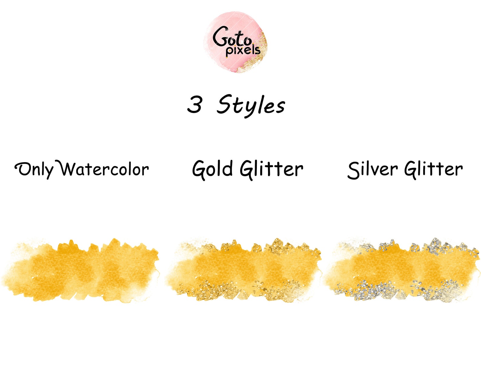 Yellow Watercolor Brush Strokesyellow Watercolor | Etsy