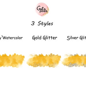 Yellow Watercolor Brush Strokes,yellow Watercolor Clipart,splash ...