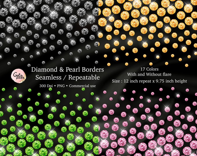 Diamond Clip Art, Diamond Overlays, Diamond Confetti, Rhinestone ...