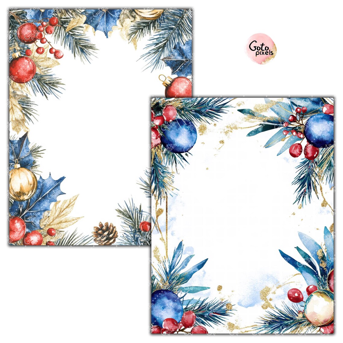 Christmas Invitation Backgrounds: Winter Wedding Digital Paper (digital ...