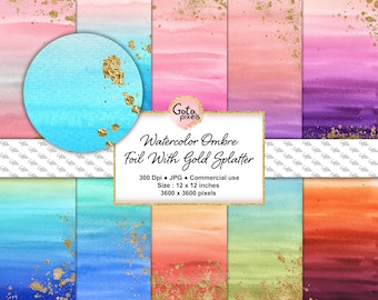Ombre Digital Papers - Etsy