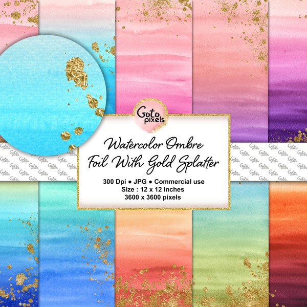 Ombre Watercolor - Etsy