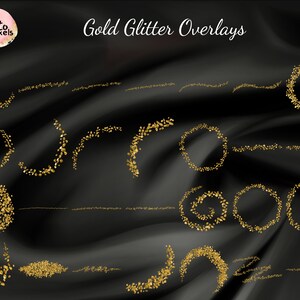 Gold Glitter Overlays Clipart, Rosegold and Silver PNG Glitter ...