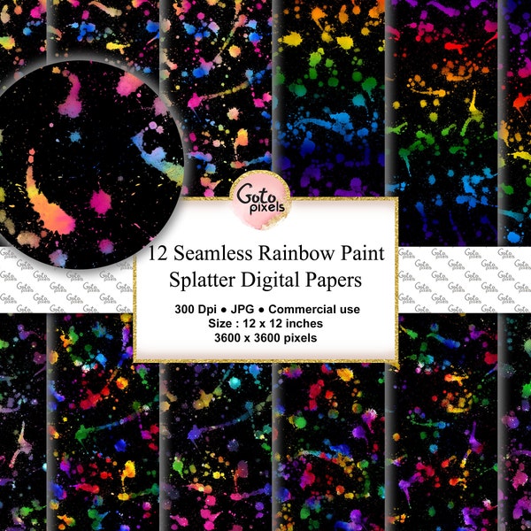 Neon Paint Splatter - Etsy