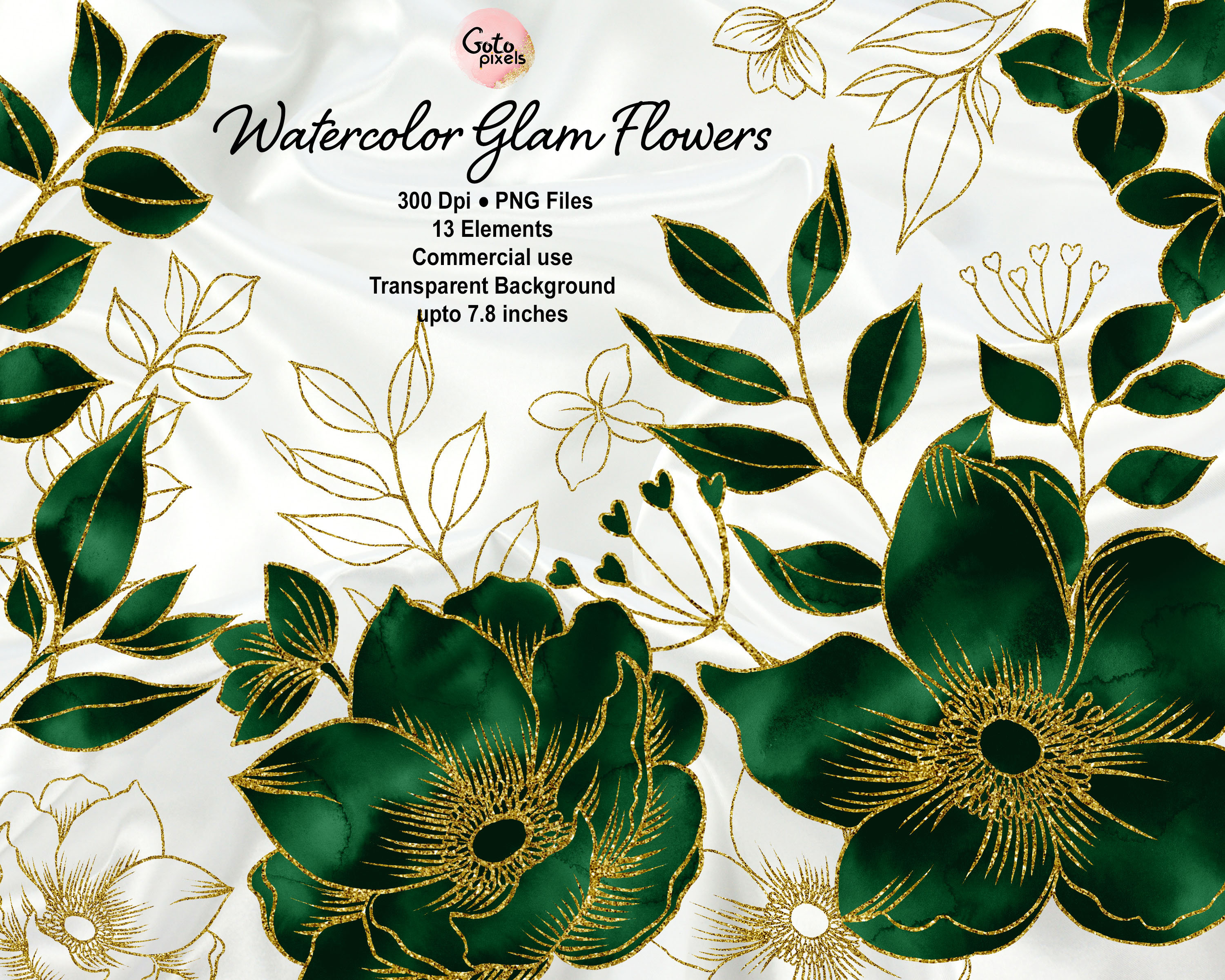 Glitter Flower Png